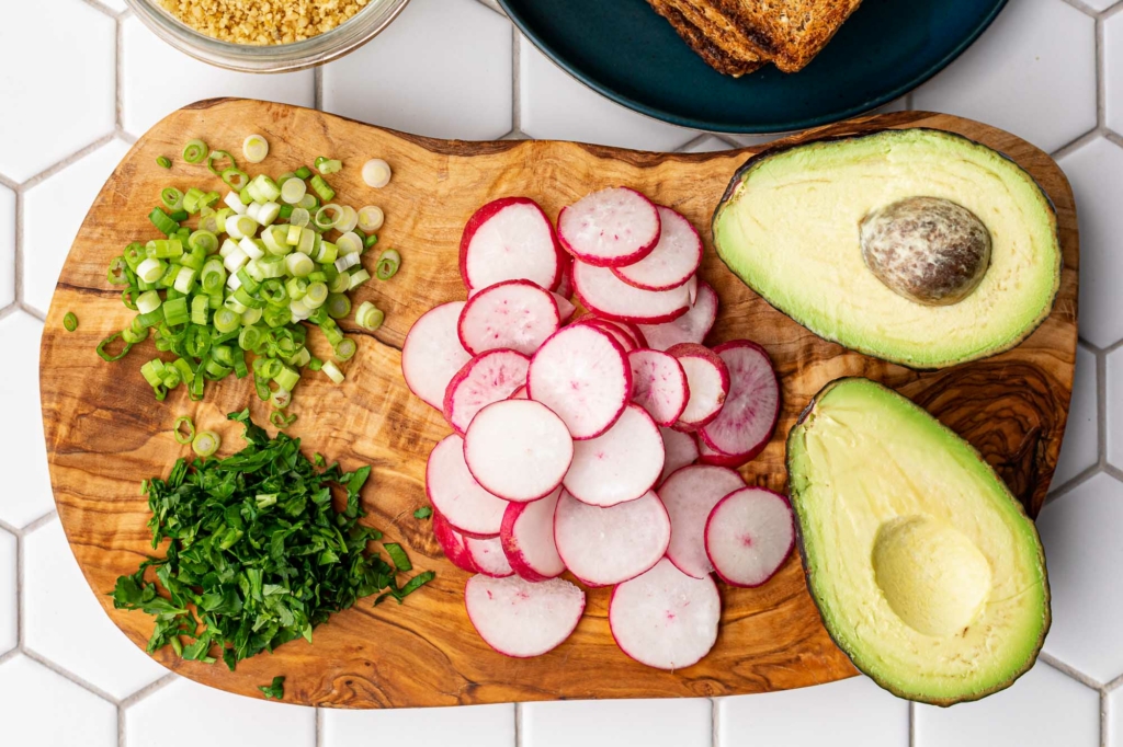 Fancy Avo Toast with Walnut Parm