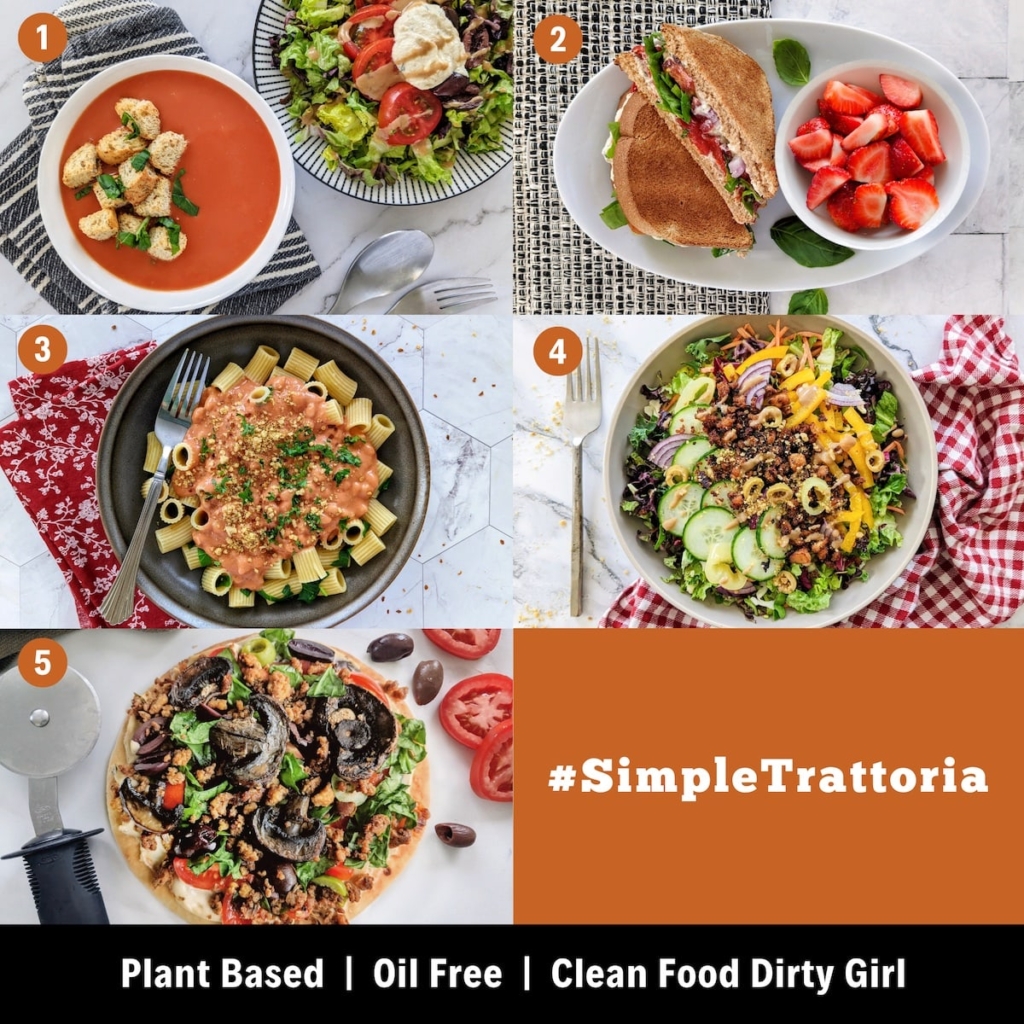 Trattoria | Traditional Italian-style WFPB Meals | Clean Food Dirty Girl